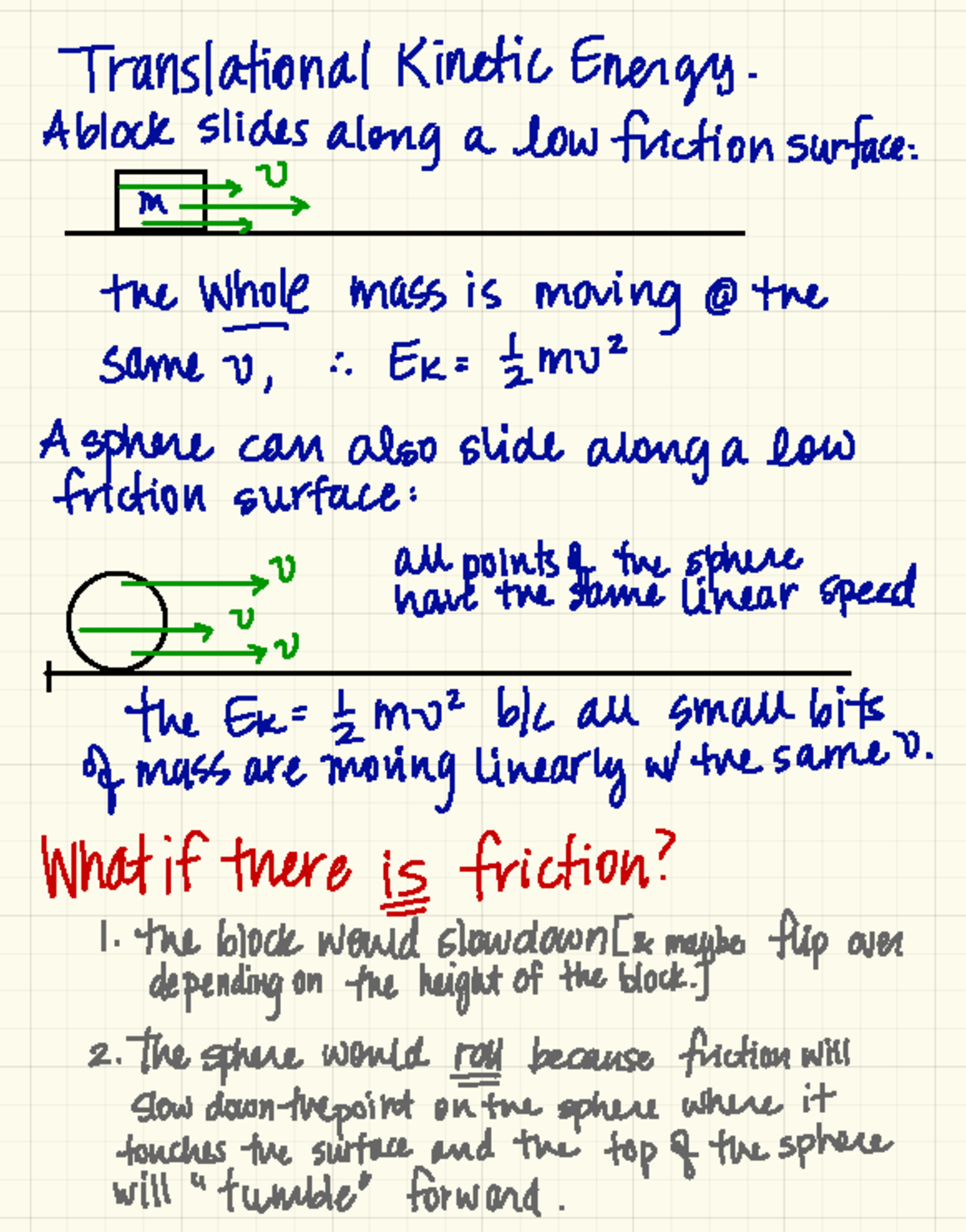 Translational vs Rotational Kinetic Energy Notes - PHYS 101 - Studocu