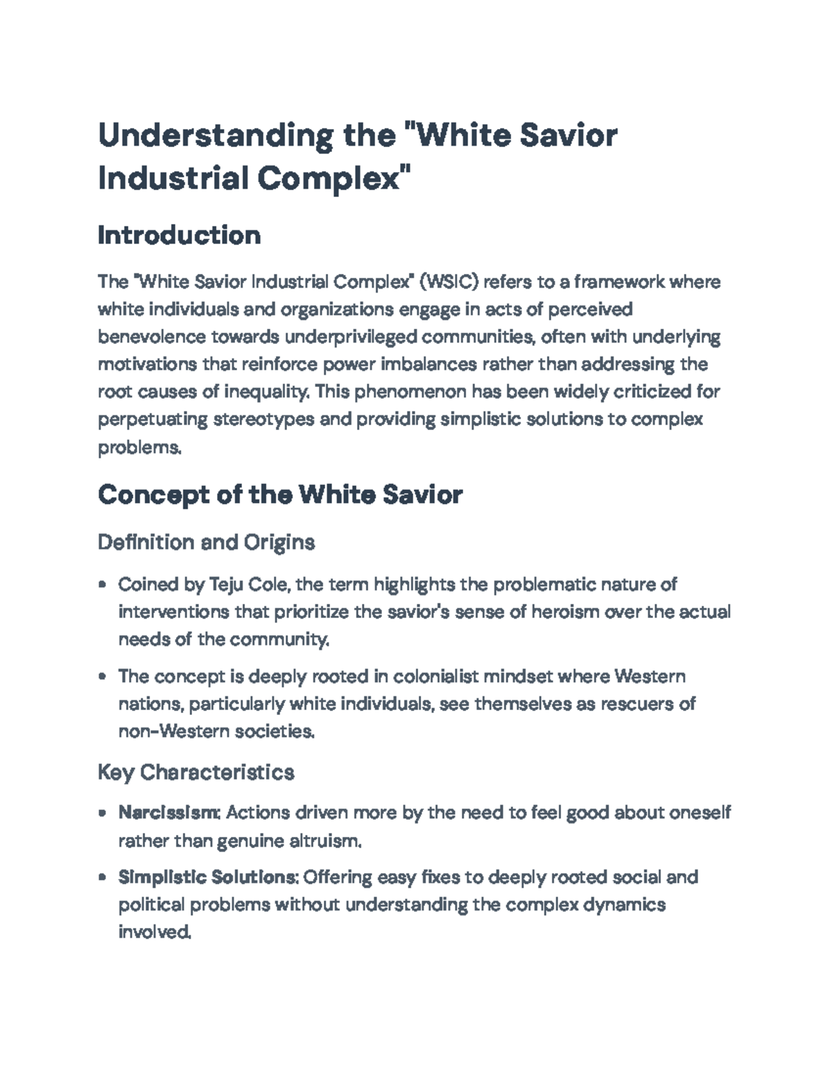 Understanding the WSIC: Key Insights and Critiques on White Savior ...