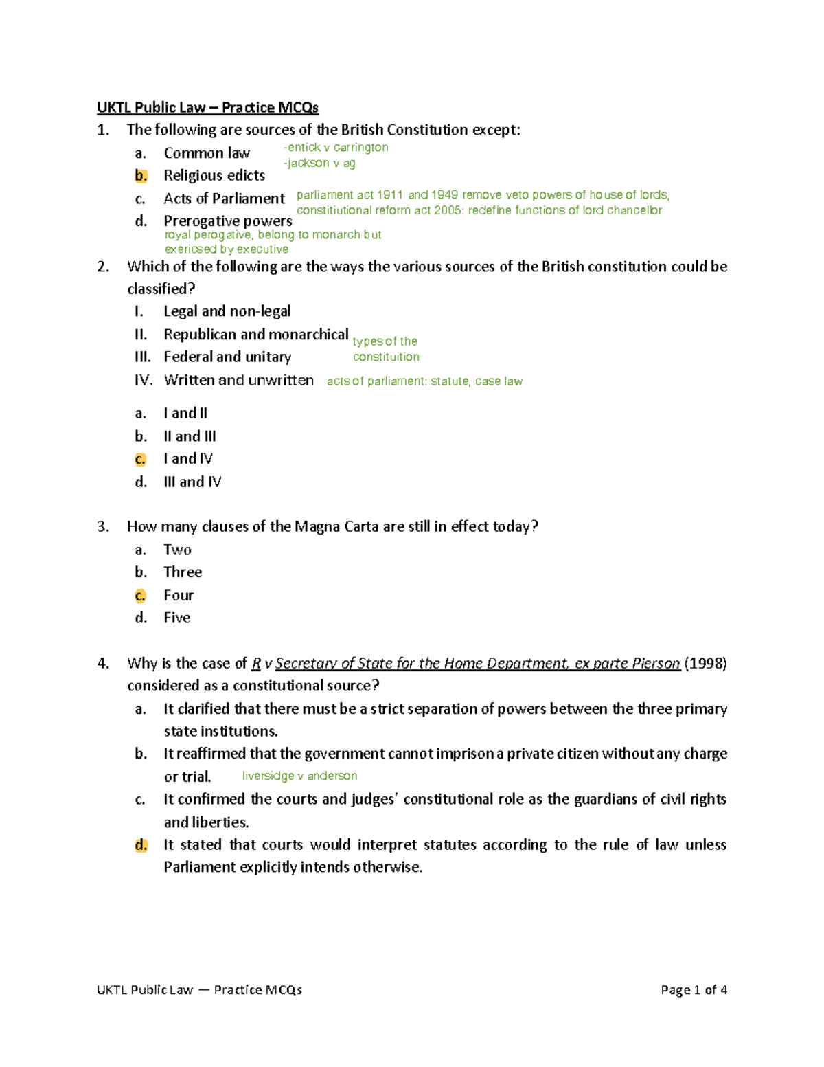 UKTL Public Law - Practice MCQs on Malaysian Legal System Insights ...