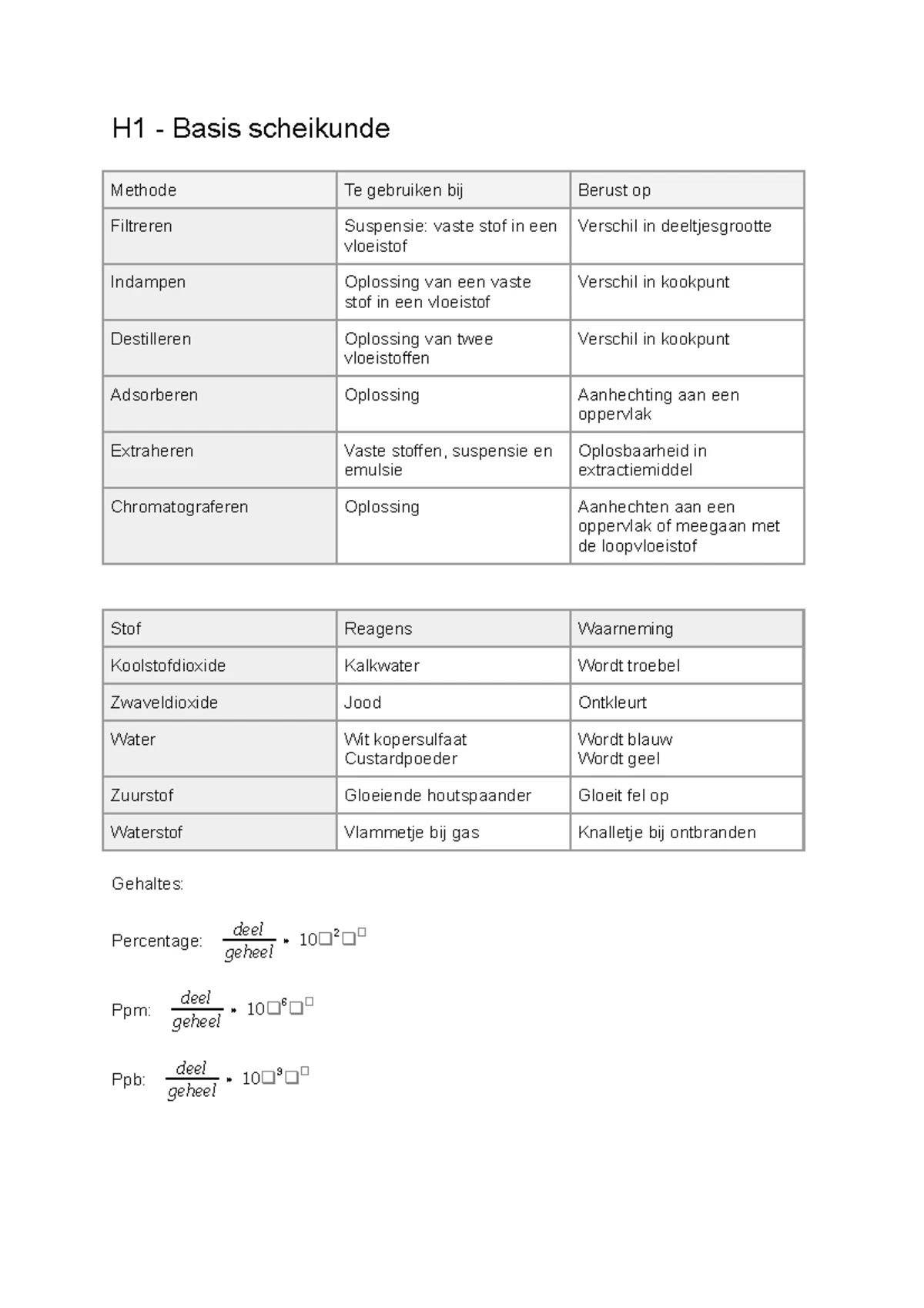 Scheikunde - Hoofdstuk 3 - Moleculaire stoffen - H3 Moleculaire stoffen ...