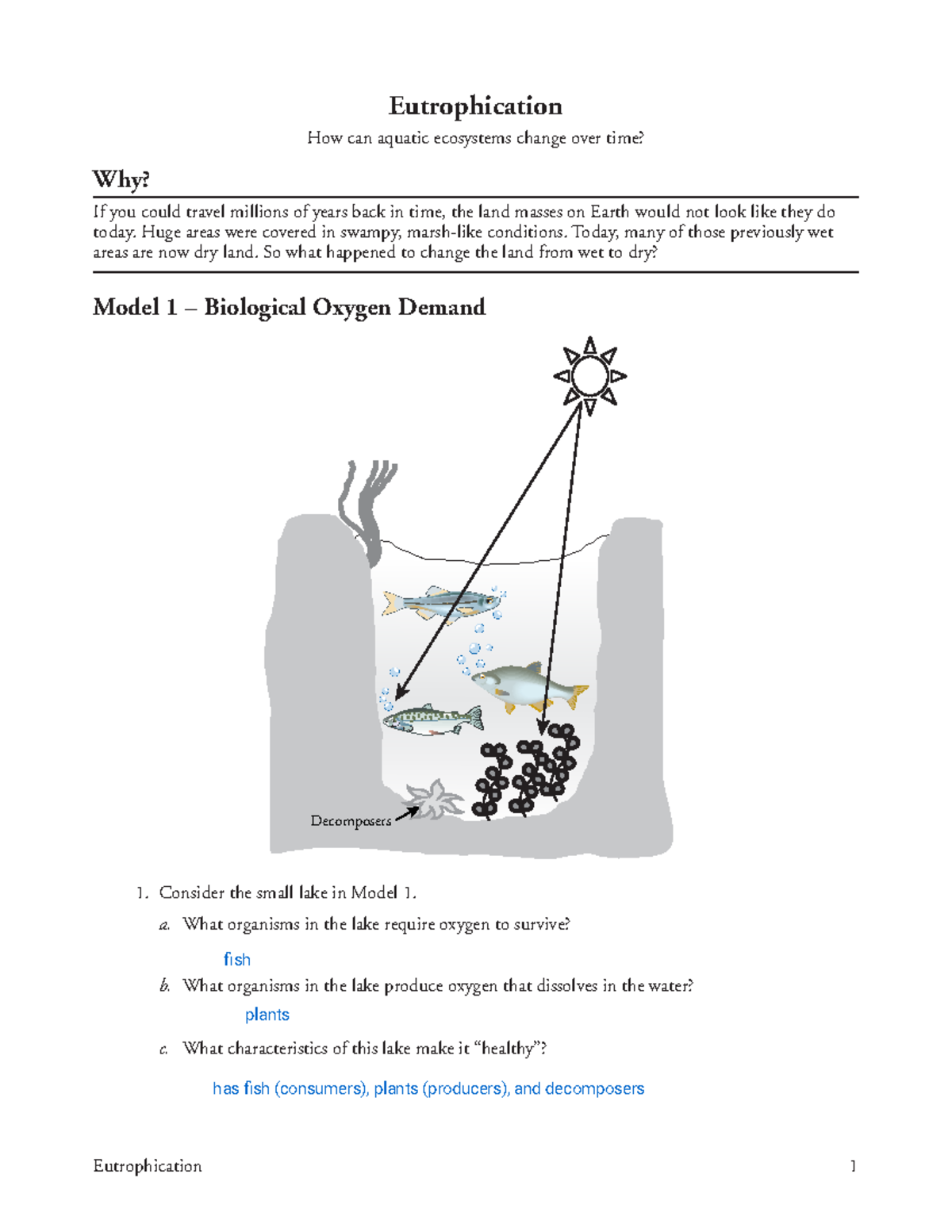 Eutrophication and Aquatic Ecosystems: Analyzing Models and Impacts ...