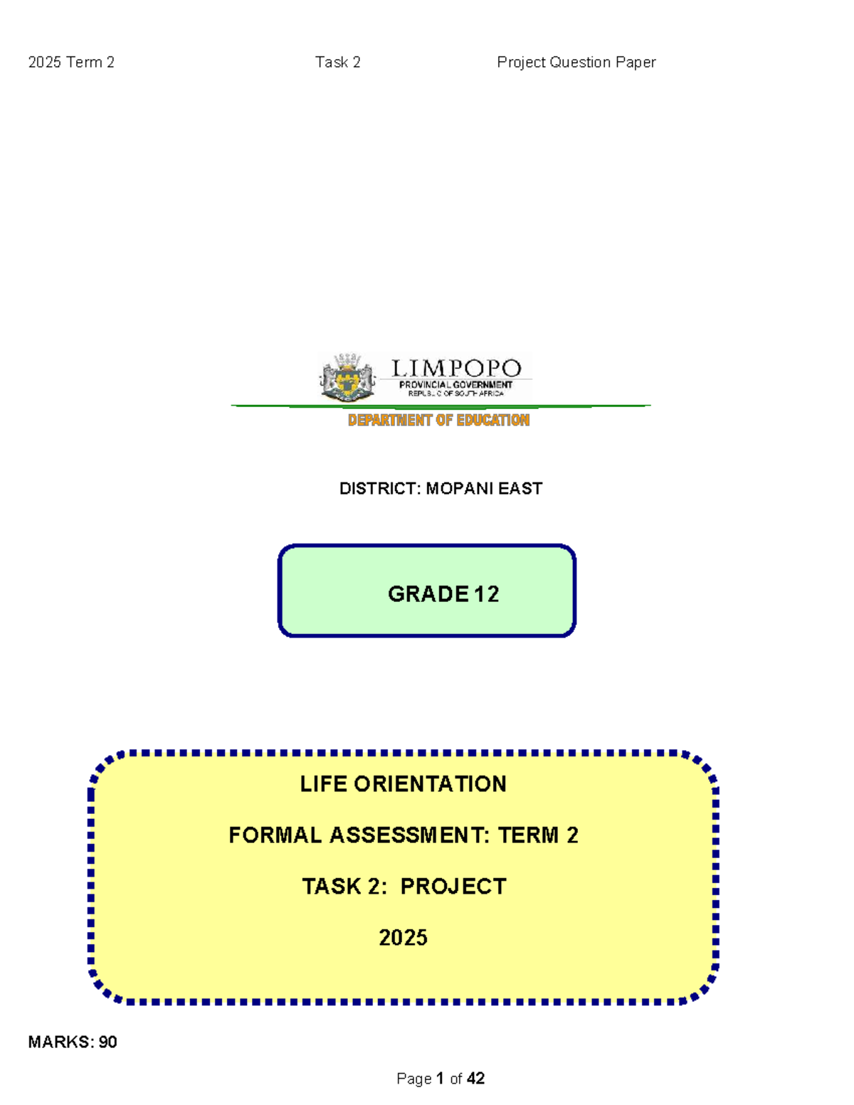 Grade 12 LO Project: Gender-Based Violence & Human Rights Issues 2025 ...