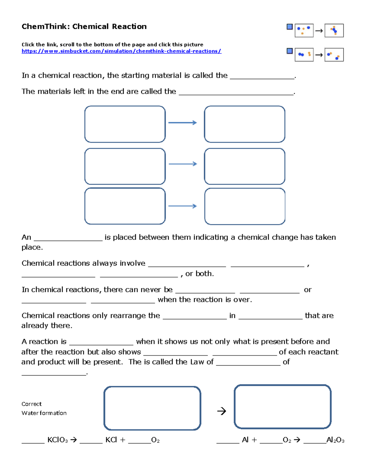 ChemThink: Understanding Chemical Reactions and Their Processes - Studocu