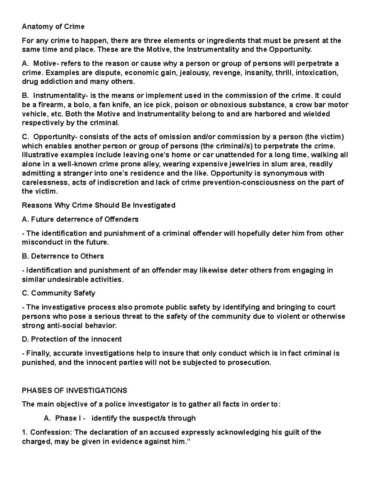 Anatomy of Crime: Understanding Motive, Instrumentality & Opportunity ...