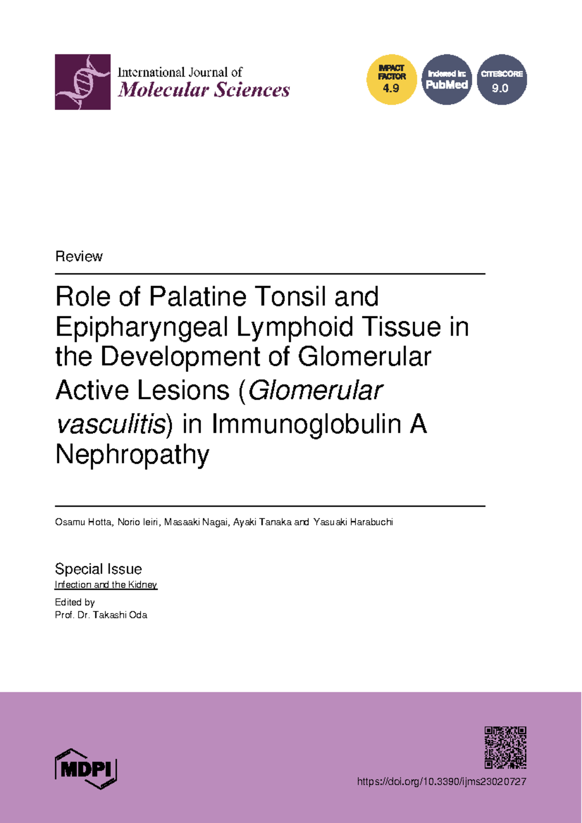 Role of Palatine Tonsil and Epipharyngeal Tissue in IgAN Development ...