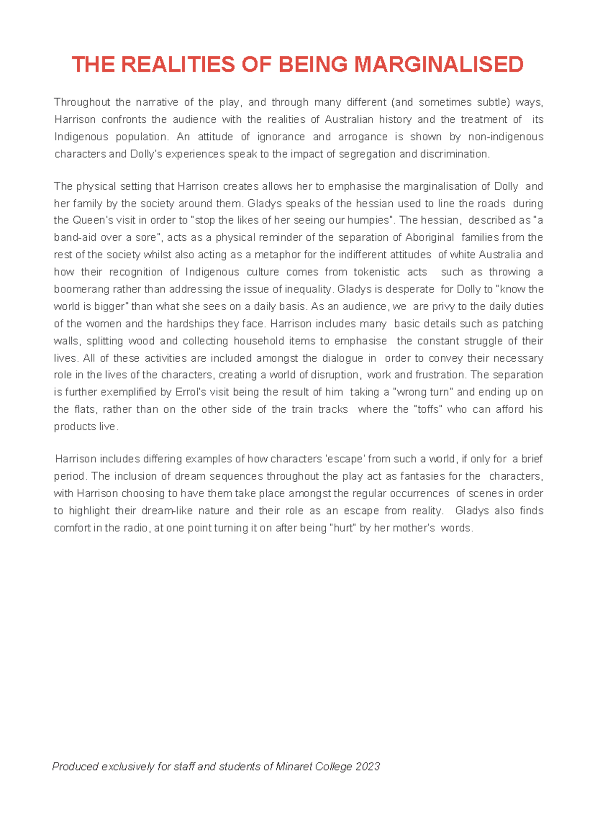 Discrimination and Marginalisation in "Rainbows End" - A Study Guide ...
