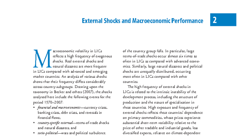 External Shocks and Macroeconomic Volatility in LICs: An Analysis - Studocu