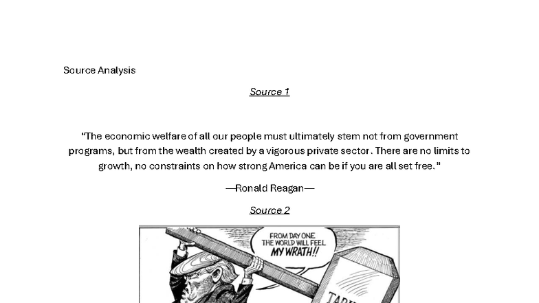 Source Analysis-Final: Examining Economic Perspectives in Political ...