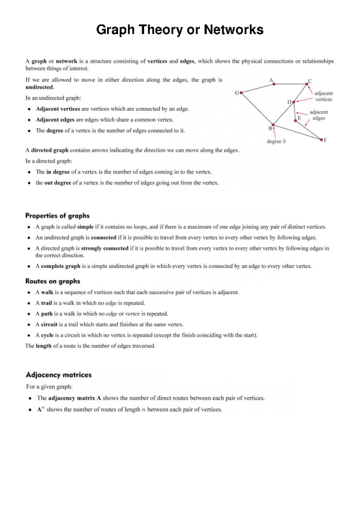 Graph Theory & Networks Past Paper Questions (HL) - Studocu