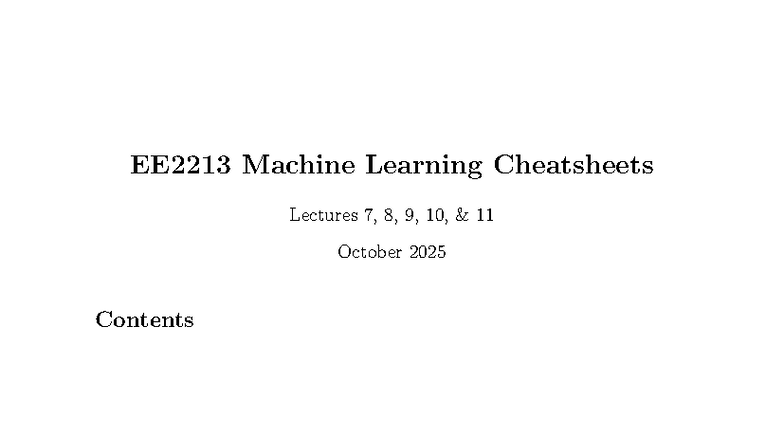 Ee2213 q3 - wdwdwwdwdwdwwwddwddw - EE2213 Machine Learning Cheatsheets ...