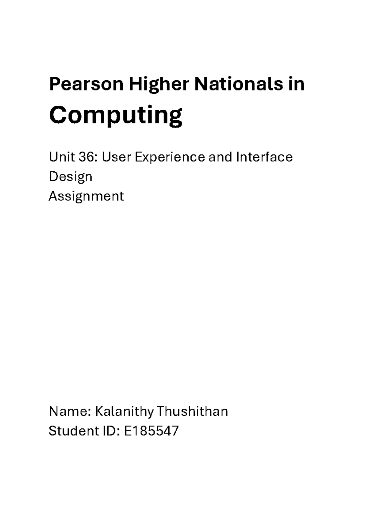 UNIT 36 - User Experience and Interface Design - Assignment 01 Review ...