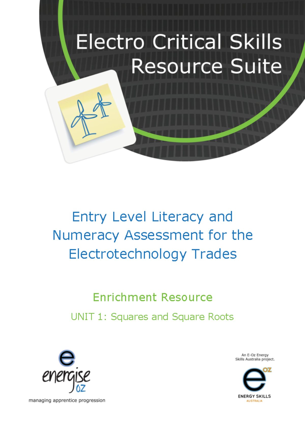 Unit 1: Squares and Square Roots Enrichment Resource v1 - Studocu