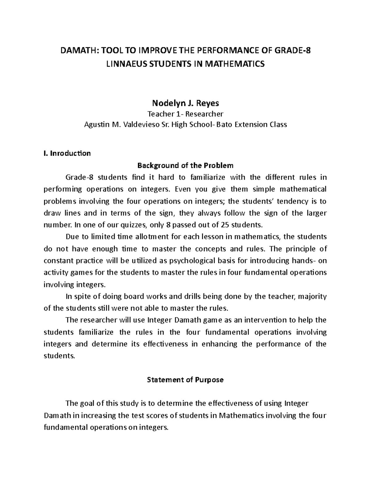 Sbar nodz - Notes - DAMATH: TOOL TO IMPROVE THE PERFORMANCE OF GRADE ...