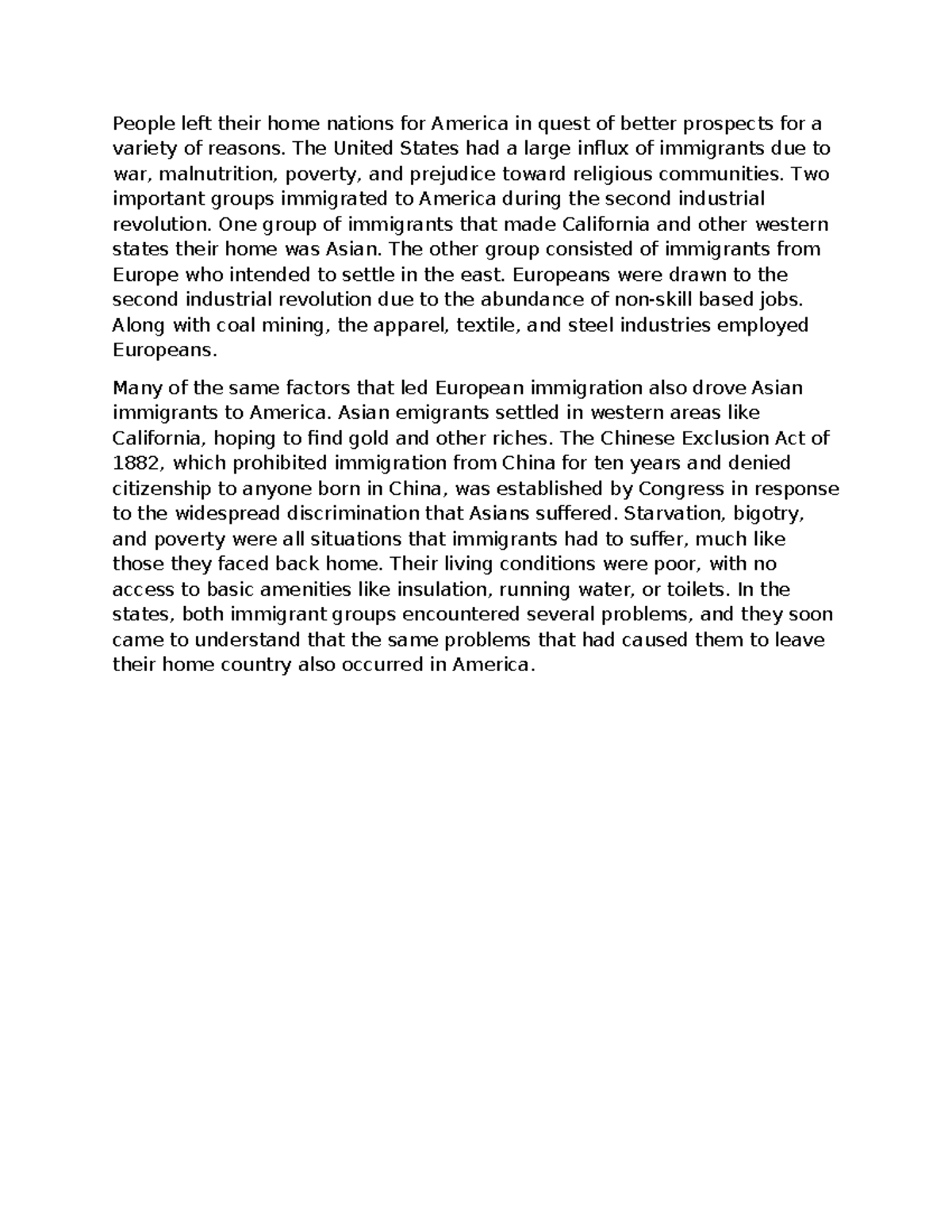 02.04 US History: Immigration Waves During the Second Industrial ...