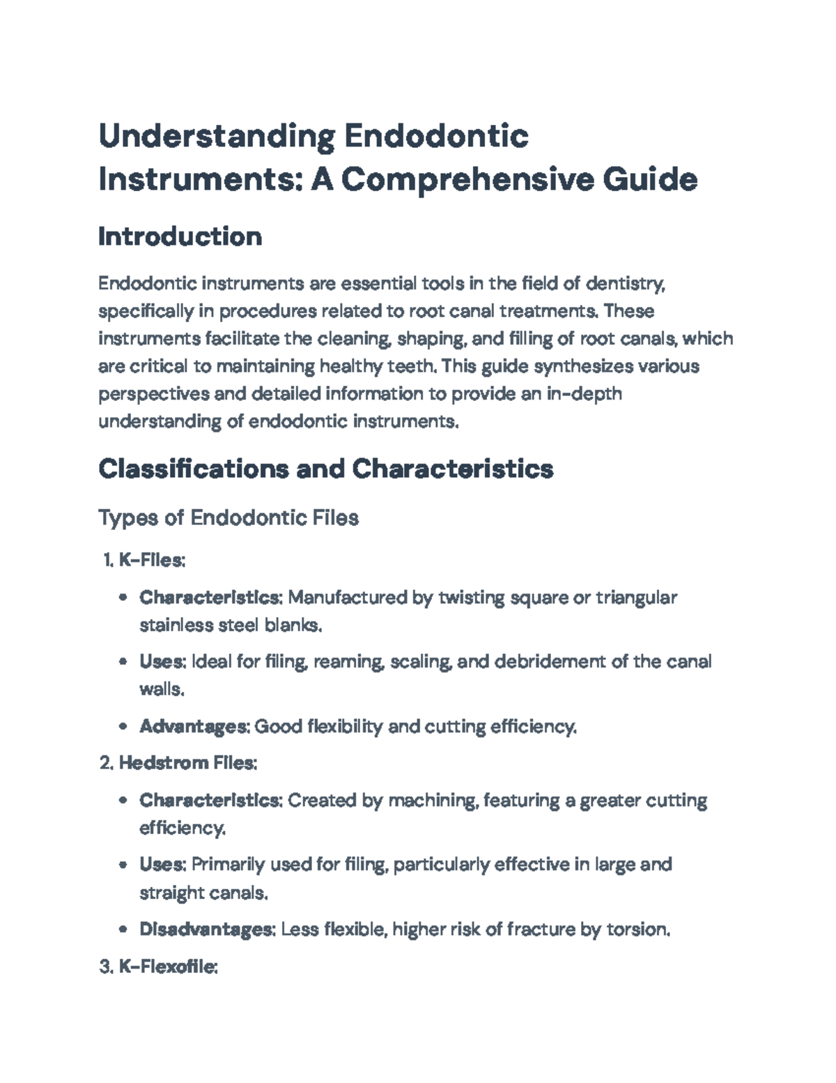 Understanding Endodontic Instruments: A Detailed Guide for Dentists ...