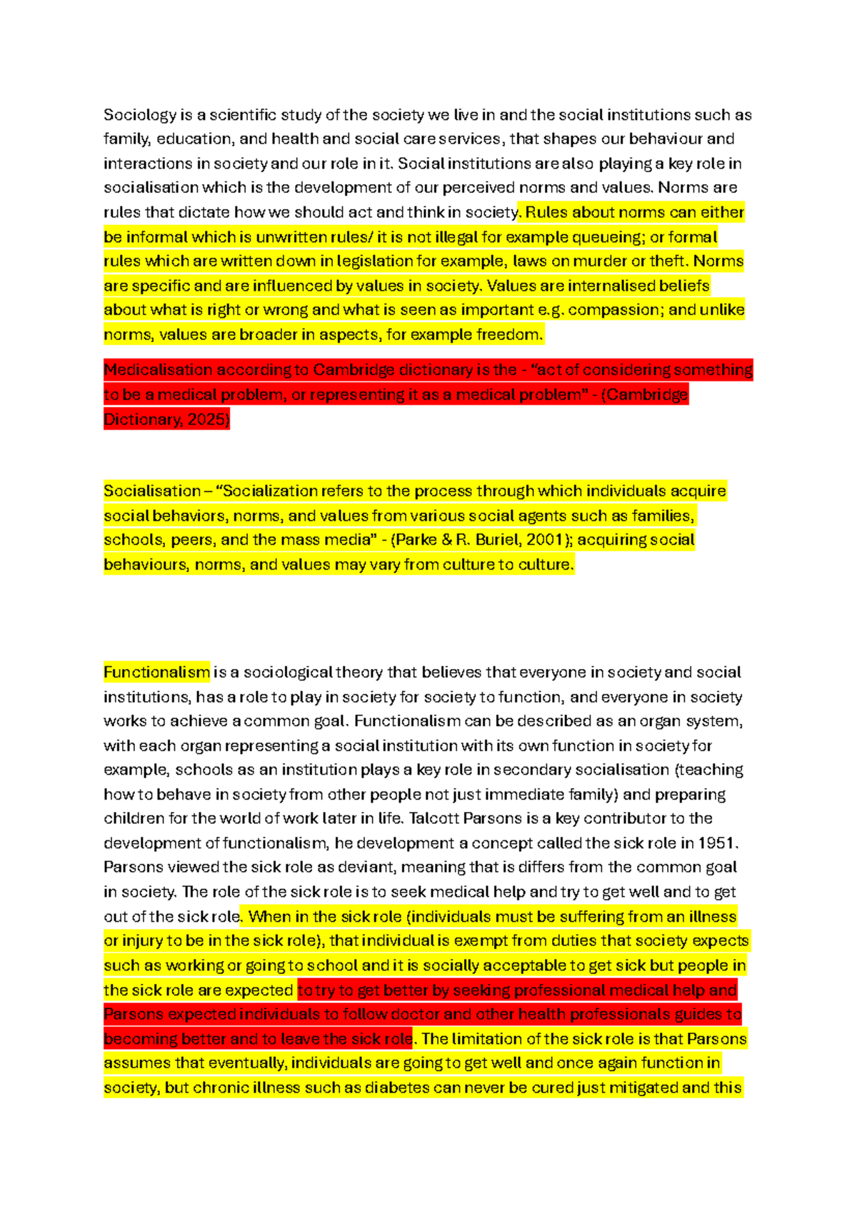 p1 unit 10 health and social care - Sociology is a scientific study of ...