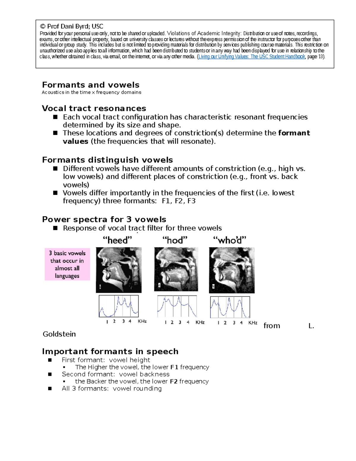 Vowel Contrast Systems and Normalization in Phonetics (LING 101) - Studocu