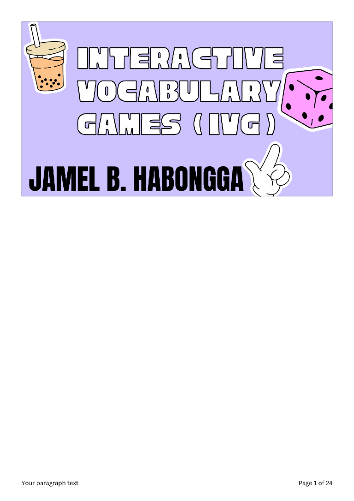 Eng302 Interactive Vocabulary Games Overview and Insights - Studocu