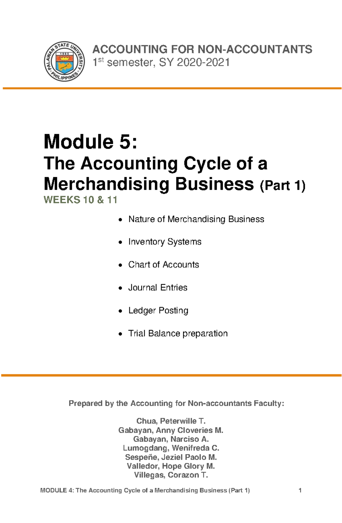 ANA-Module-5 - a brief overview about something - Module 5 : The ...