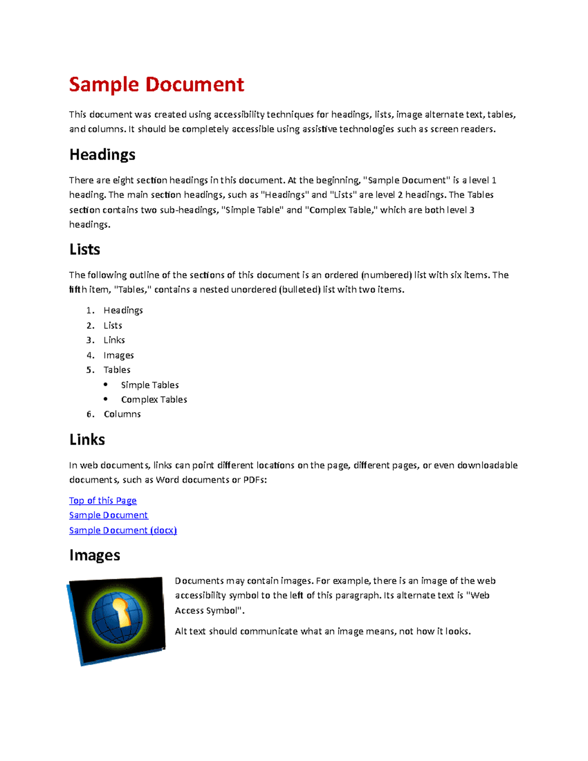 Sample 3 - Sample Document This document was created using ...