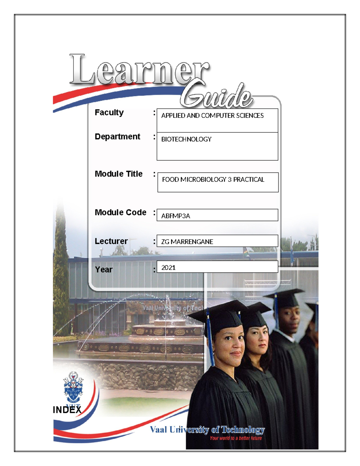 Learner Guide FOOD Microbiology III(1) - Faculty : Department : Module ...
