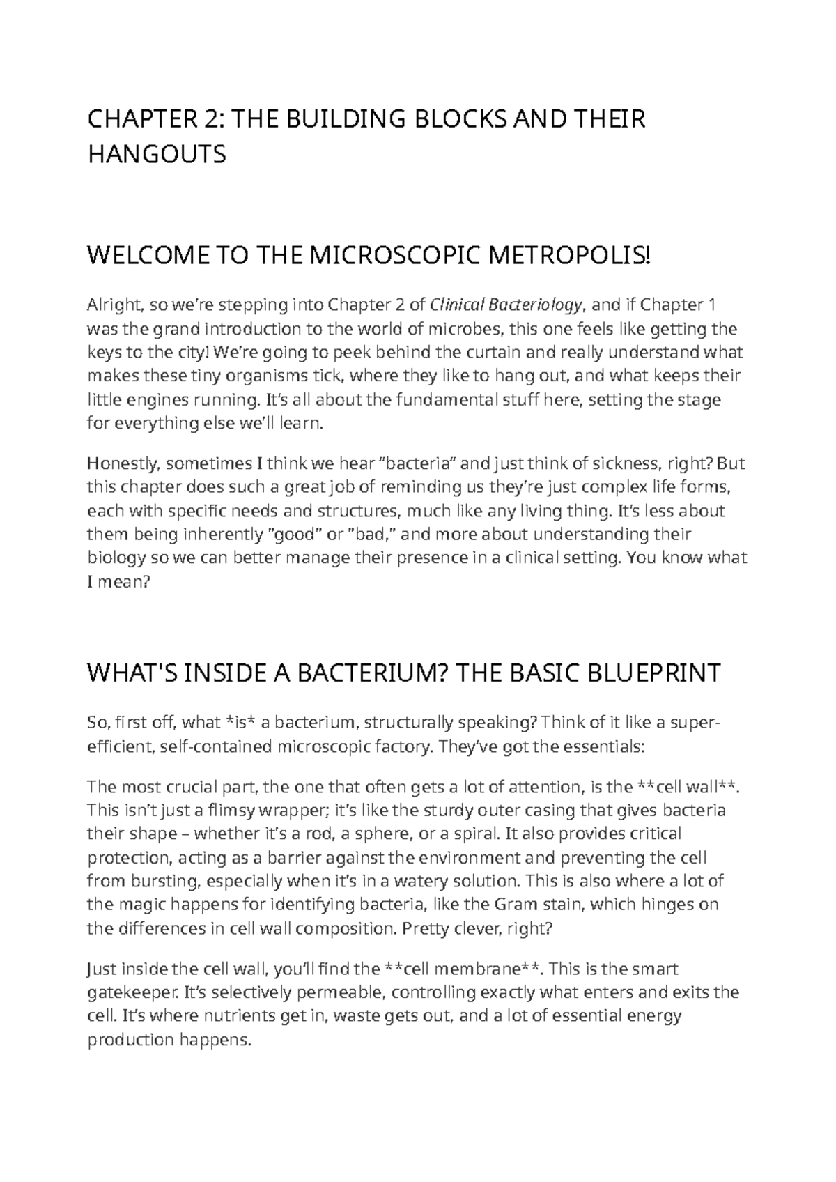 CHAPTER 2: BACTERIA BASICS IN CLINICAL BACTERIOLOGY - Studocu