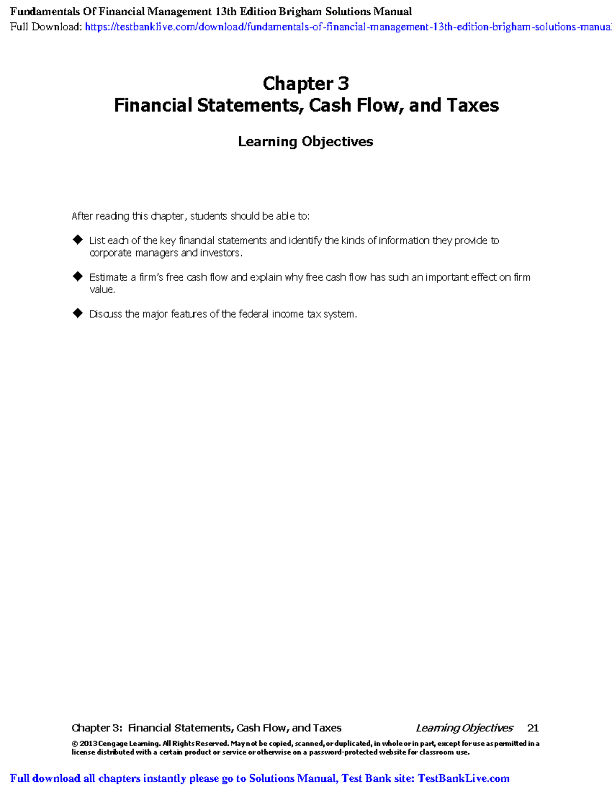 Pdfcoffee - Solution manual - Chapter 3: Financial Statements, Cash ...