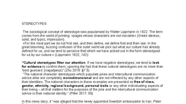 Intercultural Communication: Understanding Stereotypes and Identity ...