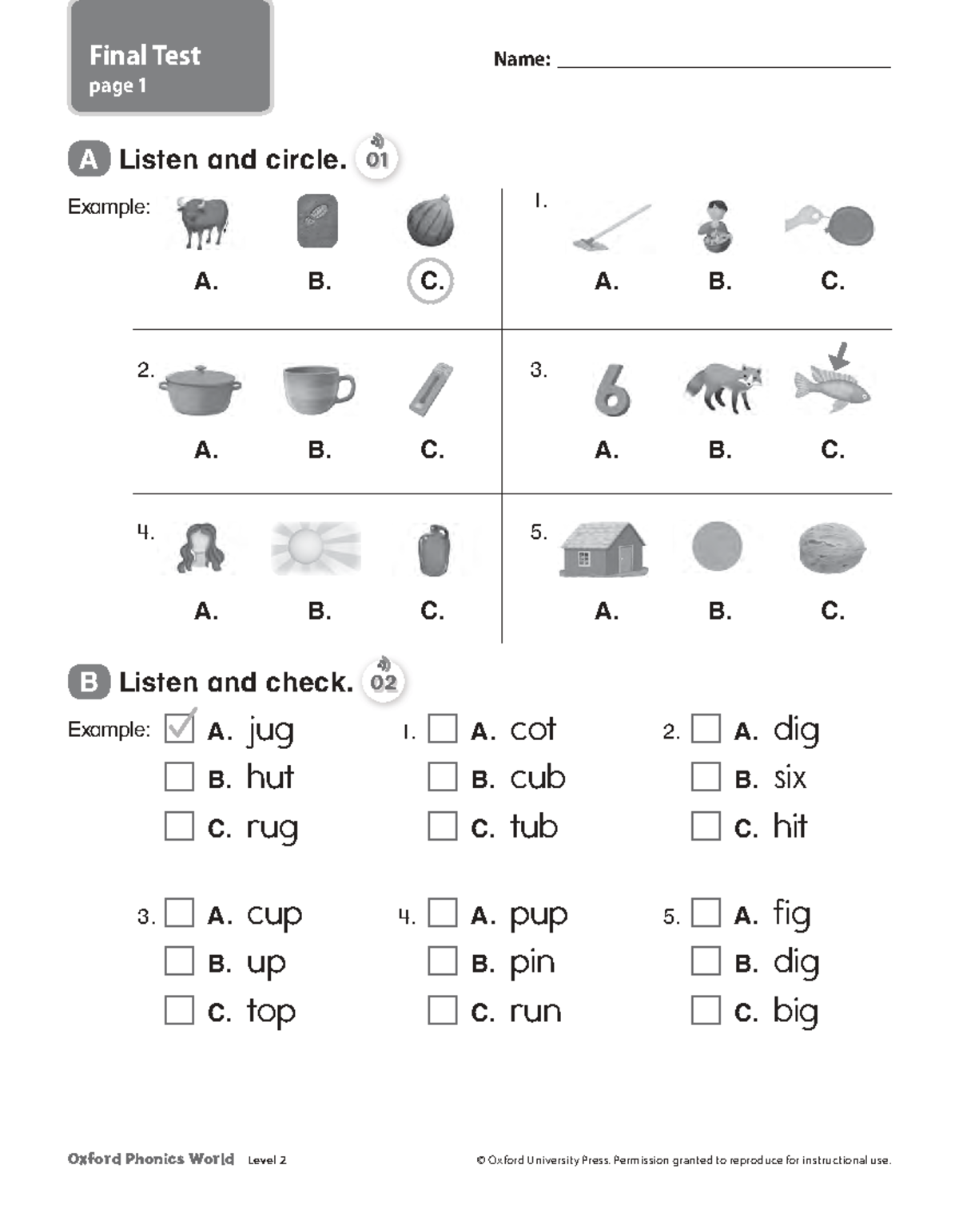 OPW Level 2 Final Test: Listening and Writing Activities - Studocu