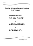 SJD1501 - Unisa - Social Dimension of Justice - Studocu