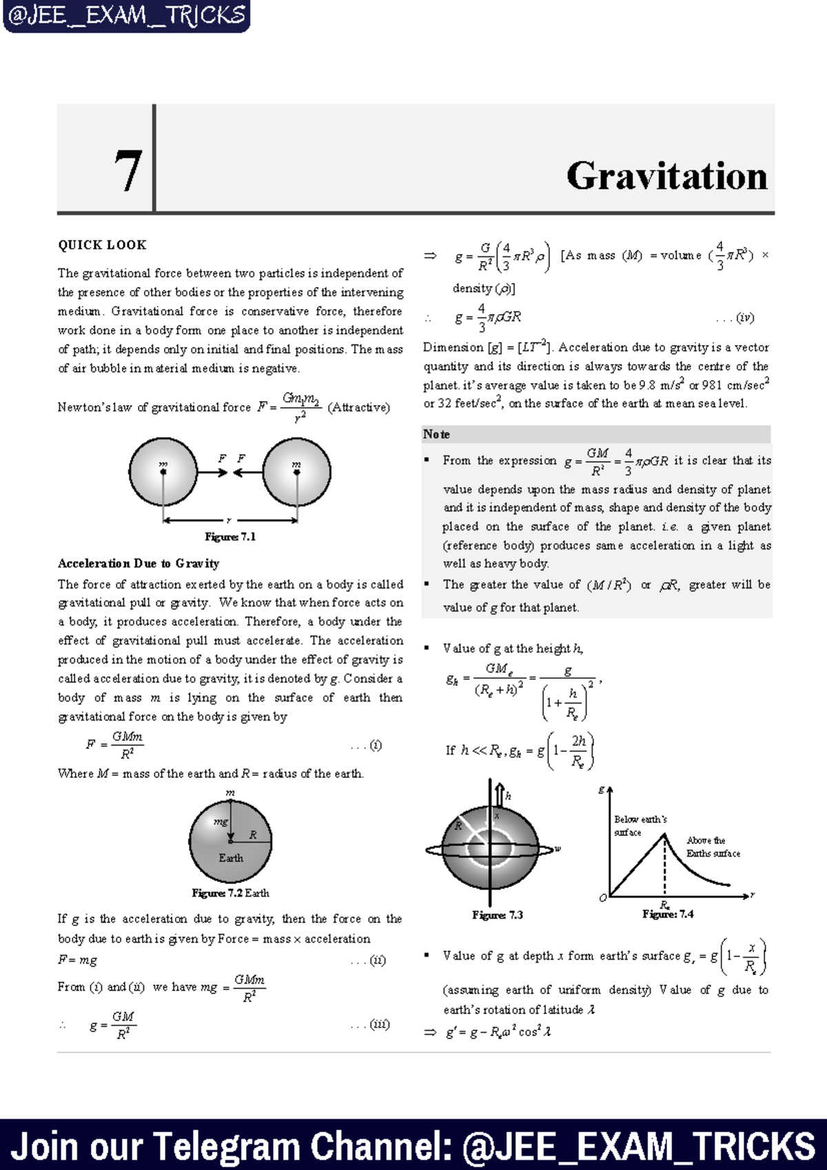 Gravitation 133: Comprehensive Study Notes on Gravitational Forces and ...