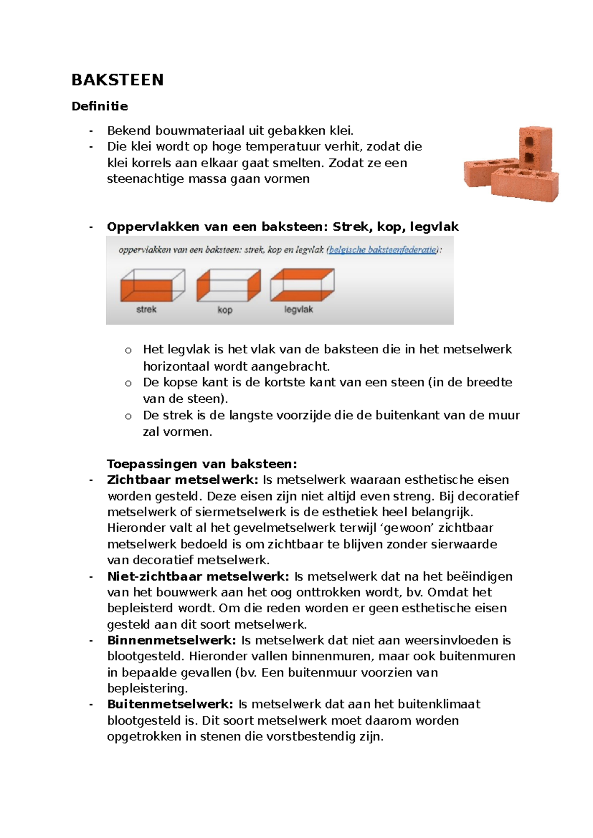 Samenvatting Baksteen: Definitie, Toepassingen en Fabricatie Processen ...