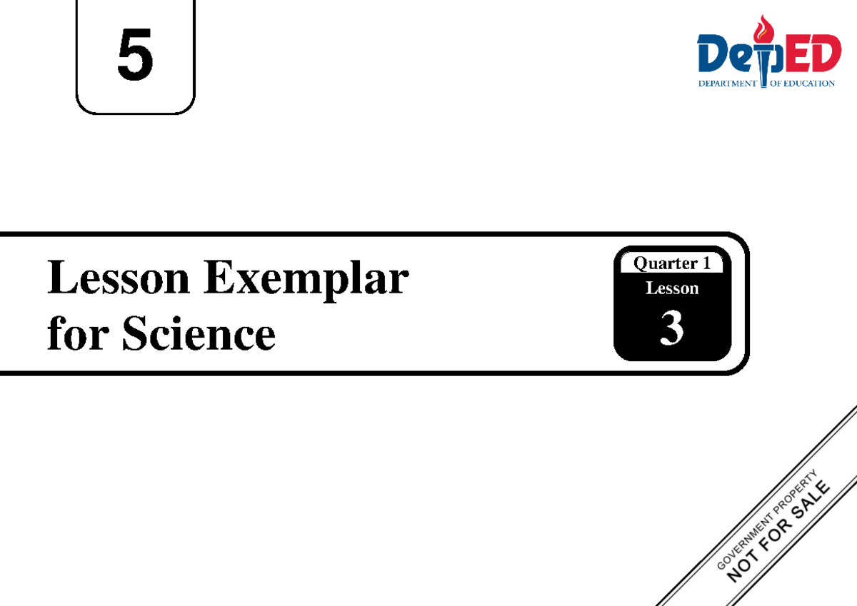 Q1 LE Science 5 Lesson 3 Exemplar Activities for Week 3 - Studocu