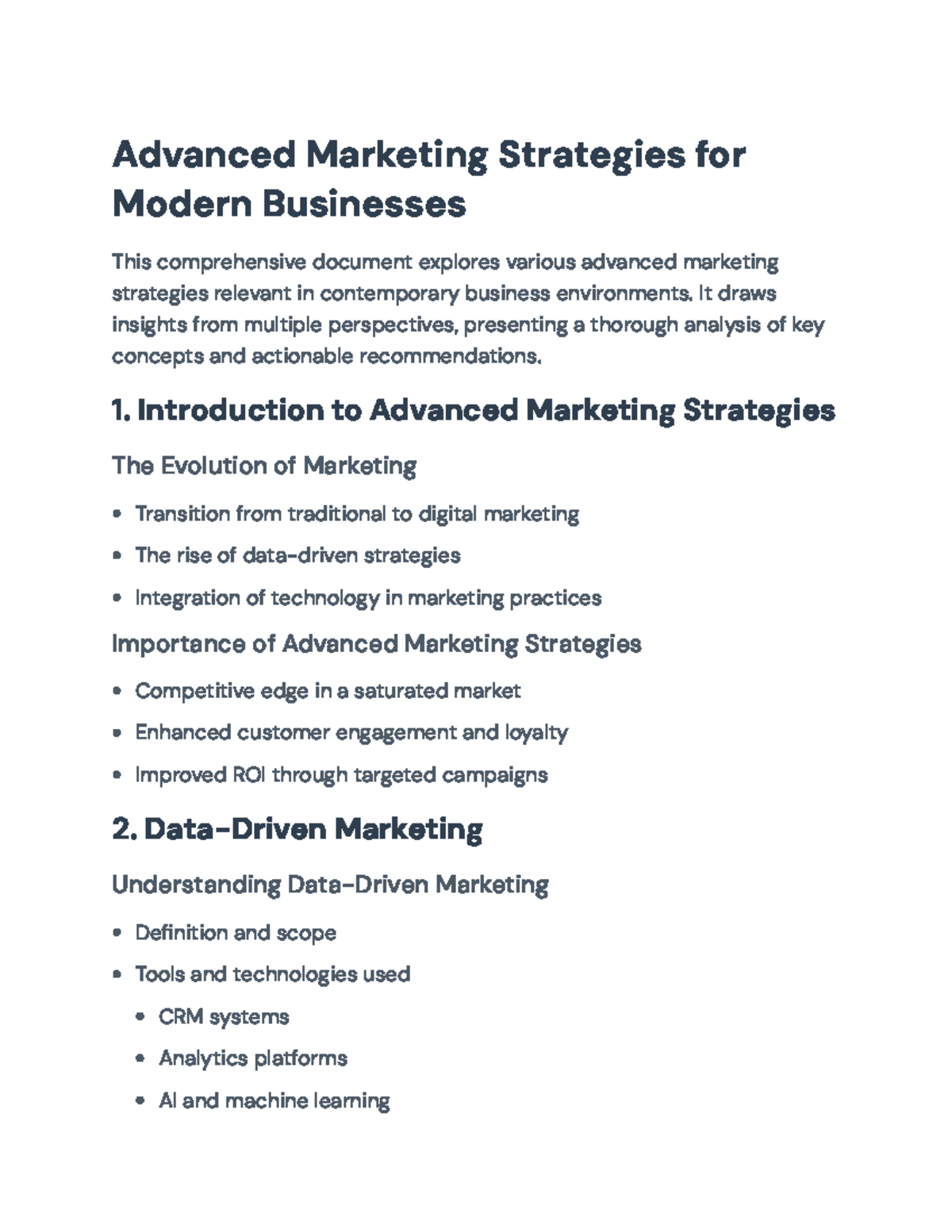 Advanced Marketing Strategies for Modern Businesses: Insights ...