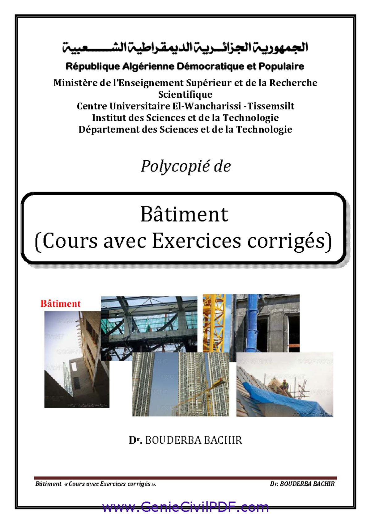 Bâtiment Cours avec Exercices Corrigés - Master Génie Civil LMD - Studocu
