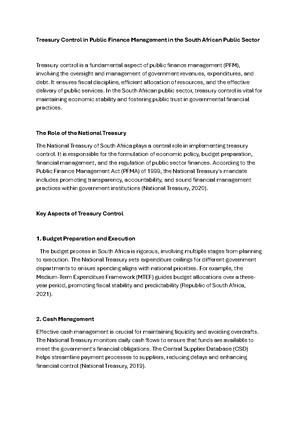 [Solved] example of adhering to Public Finance Management Act 1 ...