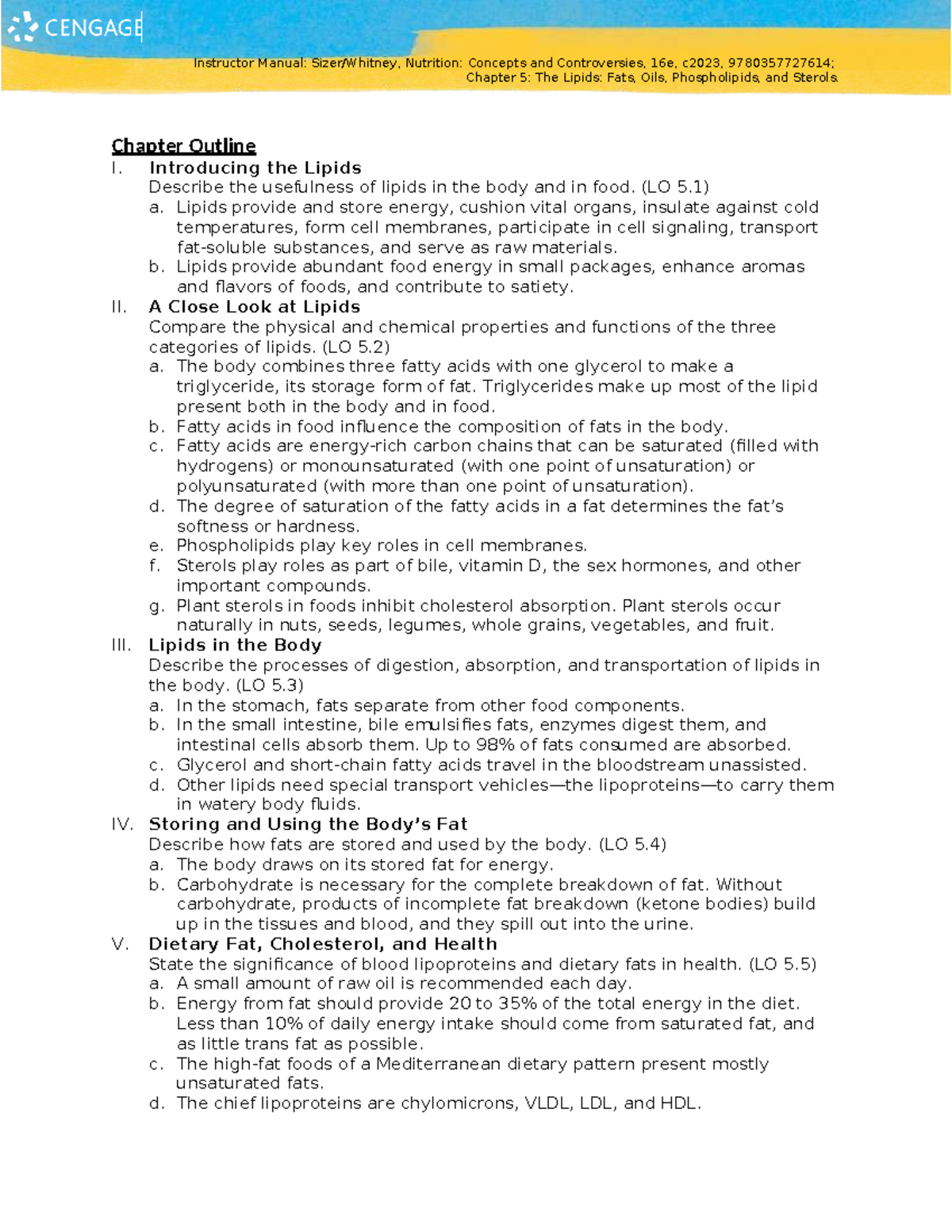 Chapter 5: The Lipids - Fats, Oils, Phospholipids, and Sterols ...