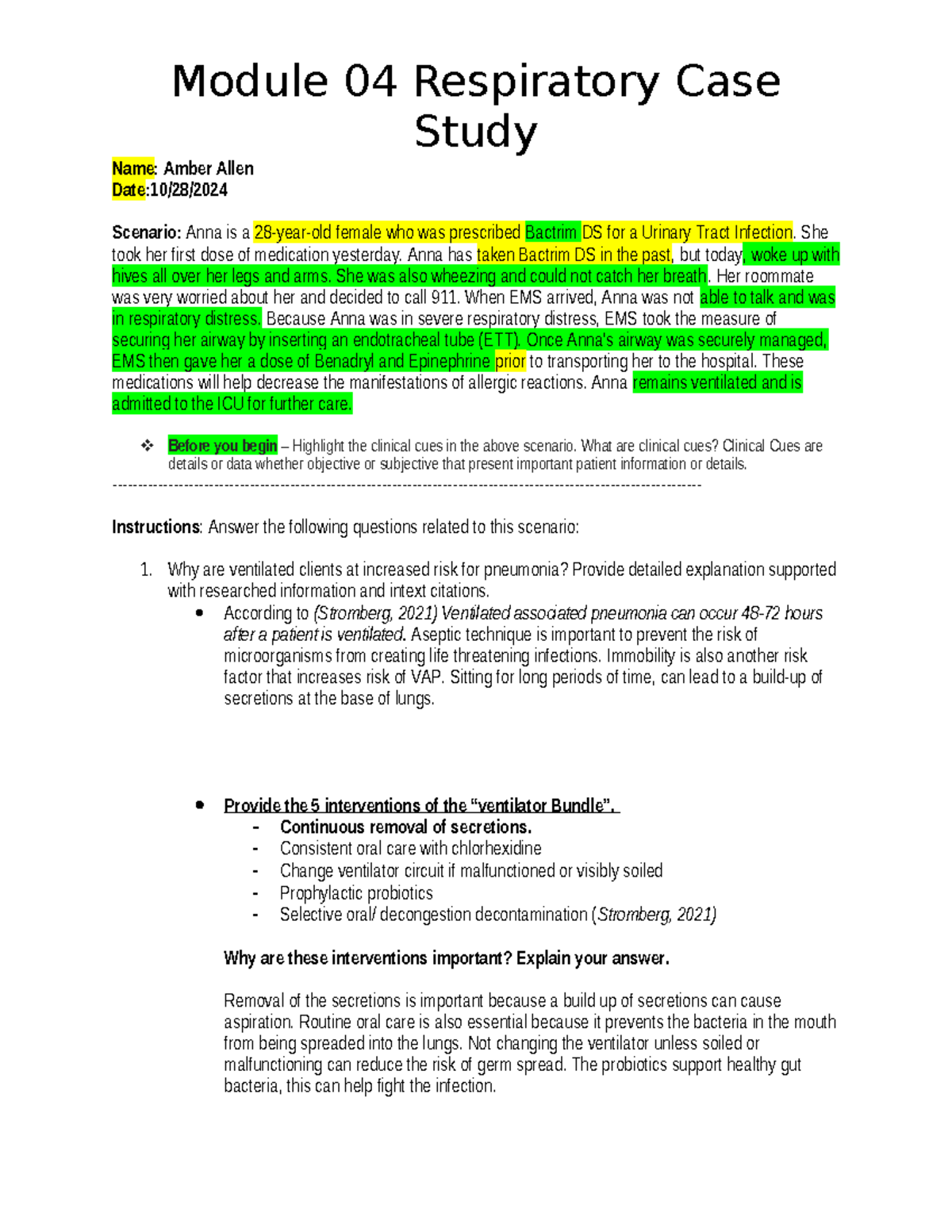 Module 04 Respiratory Case Study - Module 04 Respiratory Case Study ...