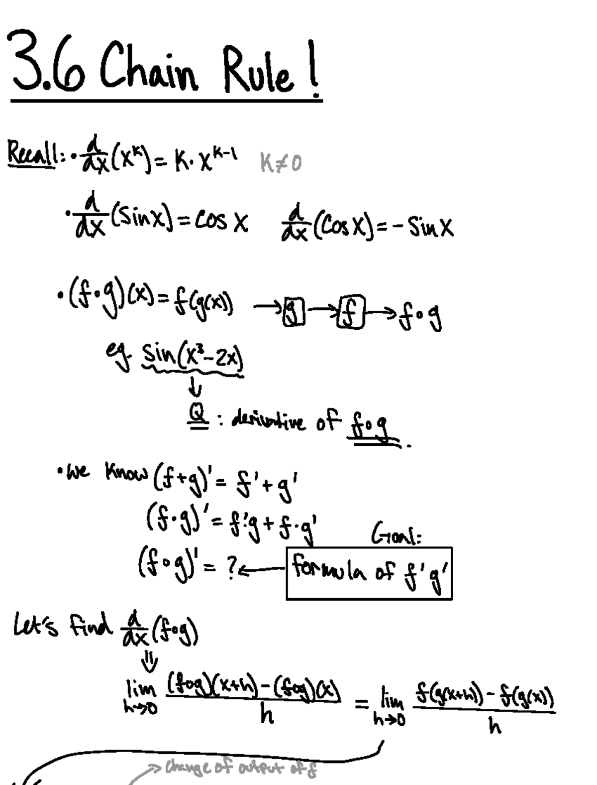 3.6 Chain Rule Lecture Notes for Calculus KX 1 K 0 - Studocu