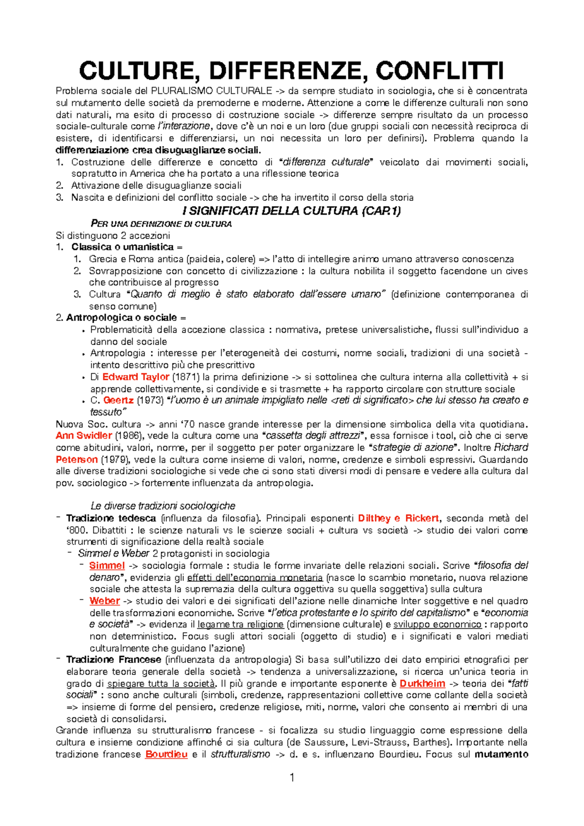 Cultura, Differenze e Conflitti: Analisi Sociologica del Pluralismo ...