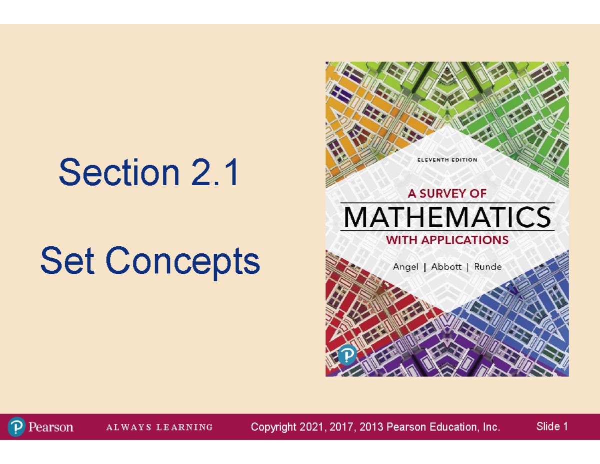 Set Concepts and Notation: Understanding Finite & Infinite Sets - Studocu
