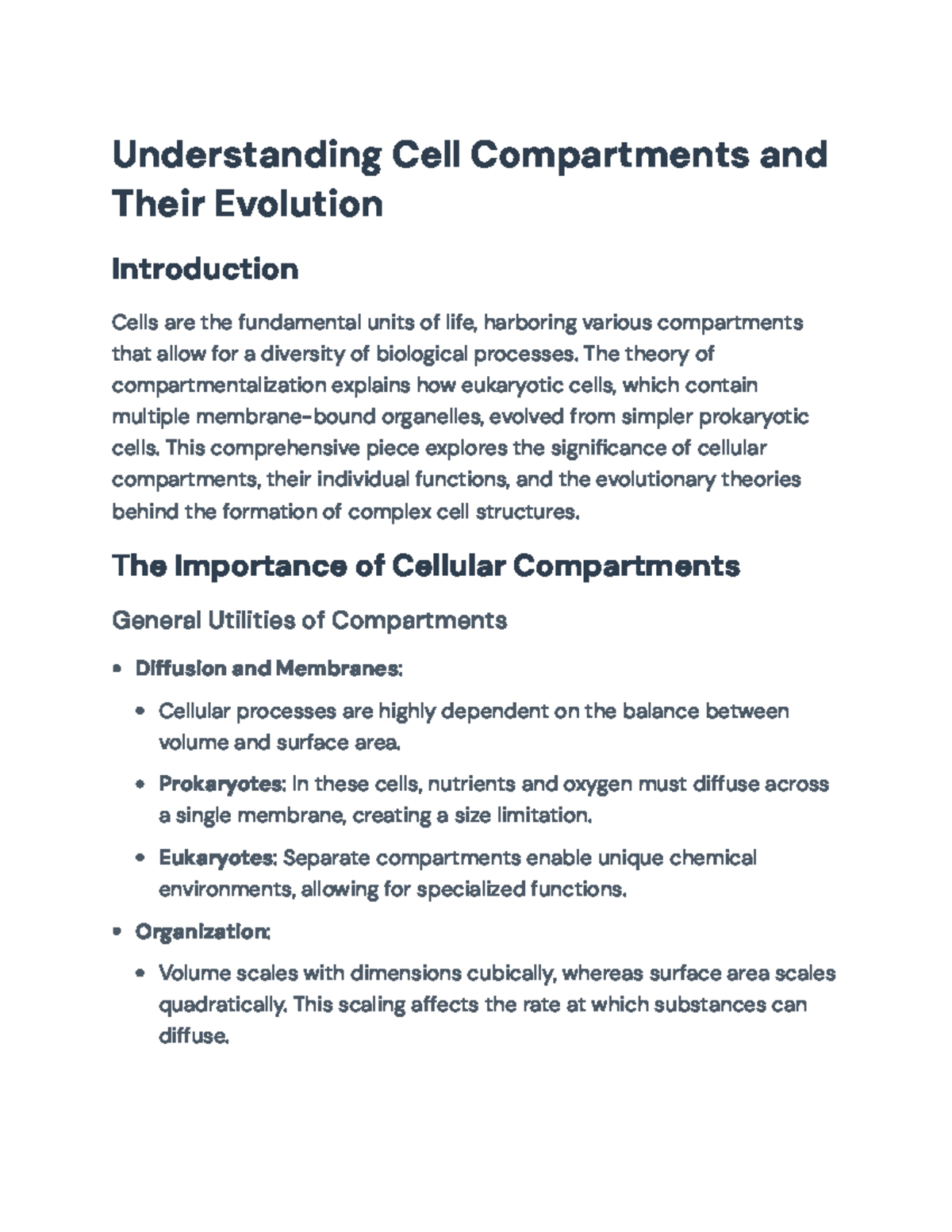 Understanding Cell Compartments & Evolution: Eukaryotic Insights ...
