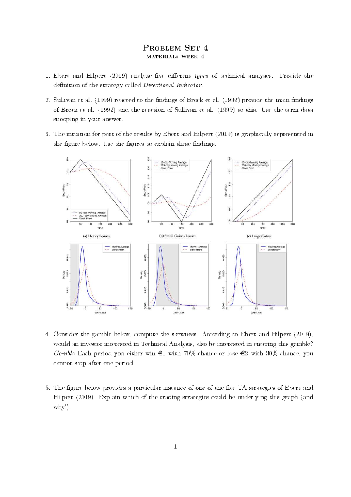 Week 4 Problem Set Solutions: Technical Analysis Insights - Studeersnel