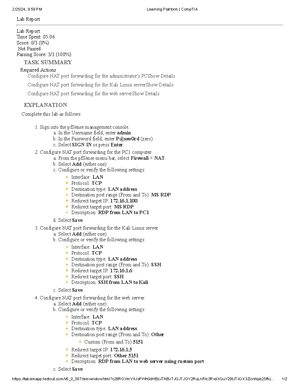 7.3.6 Lab Report: Configuring Port Aggregation with LAG and VLAN - Studocu