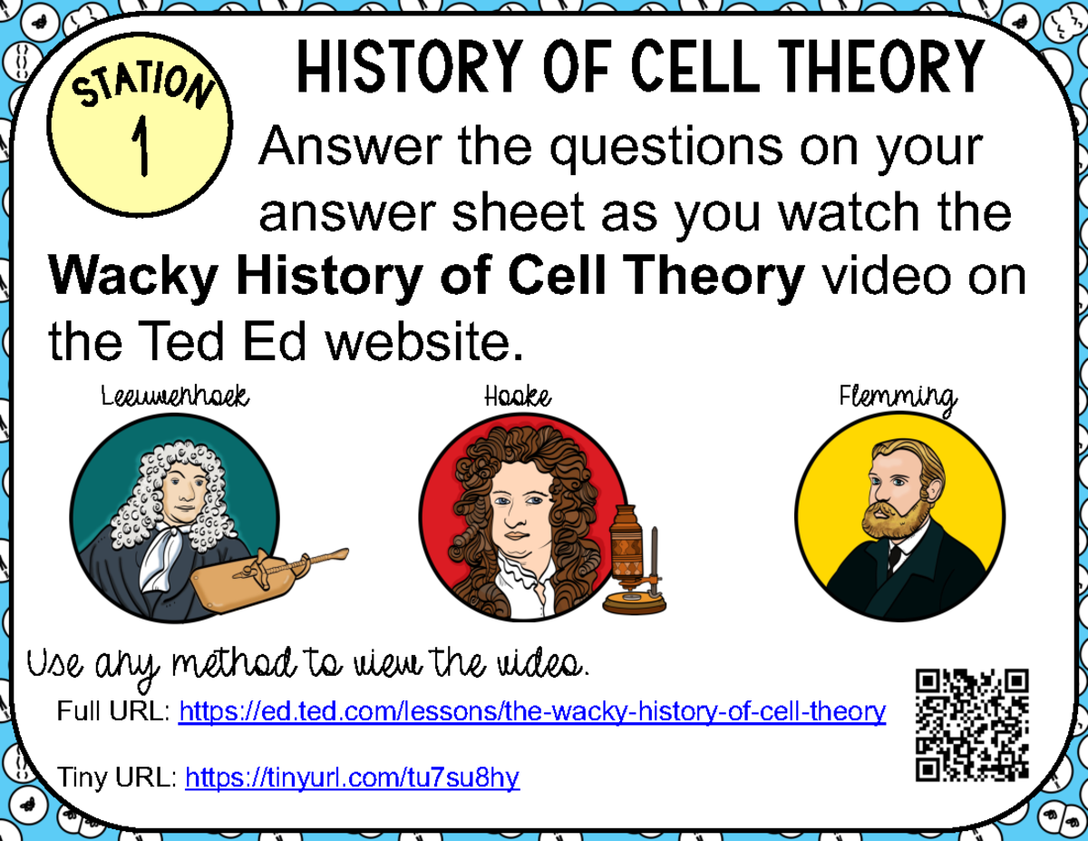 Cells Lab Stations Student Version 2024: Exploring Cell Theory and ...