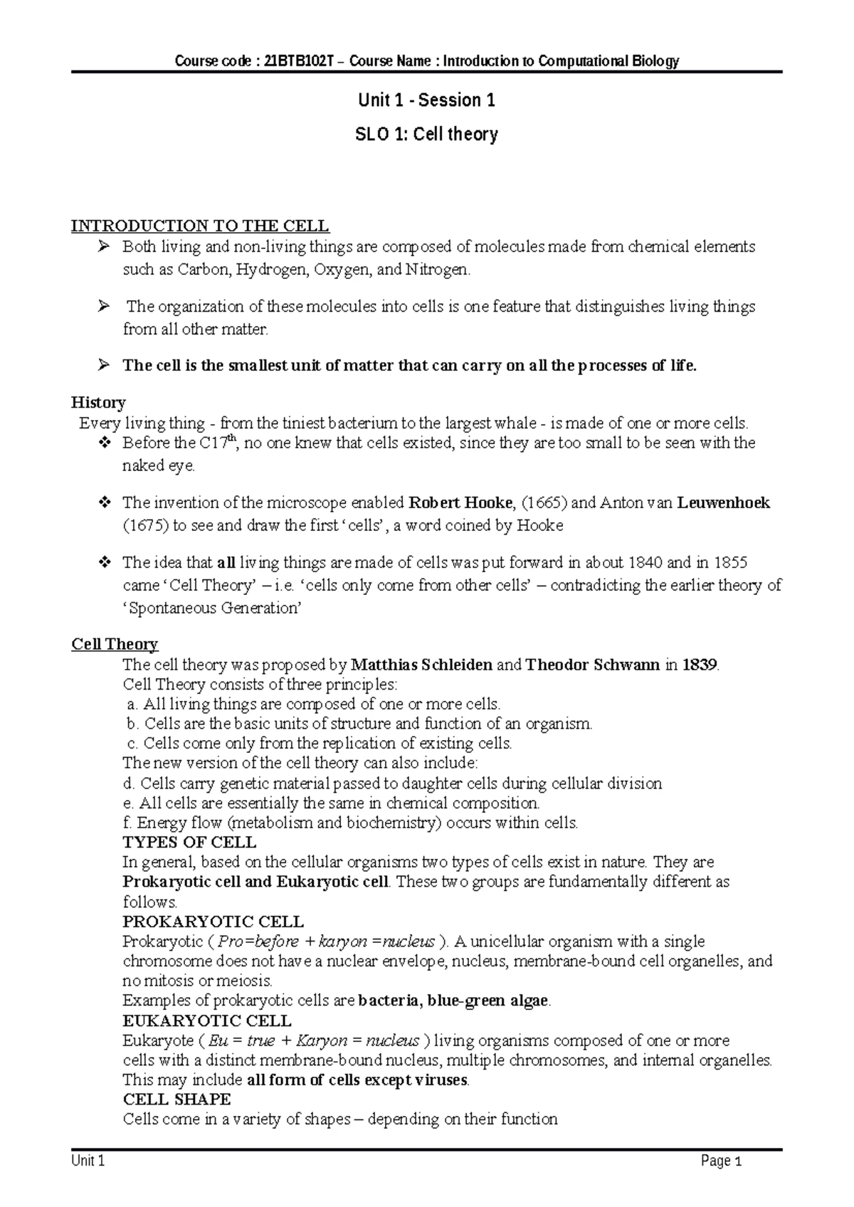 Computational biology unit neurobiology - NEUROBIOLOGY AND ITS ...