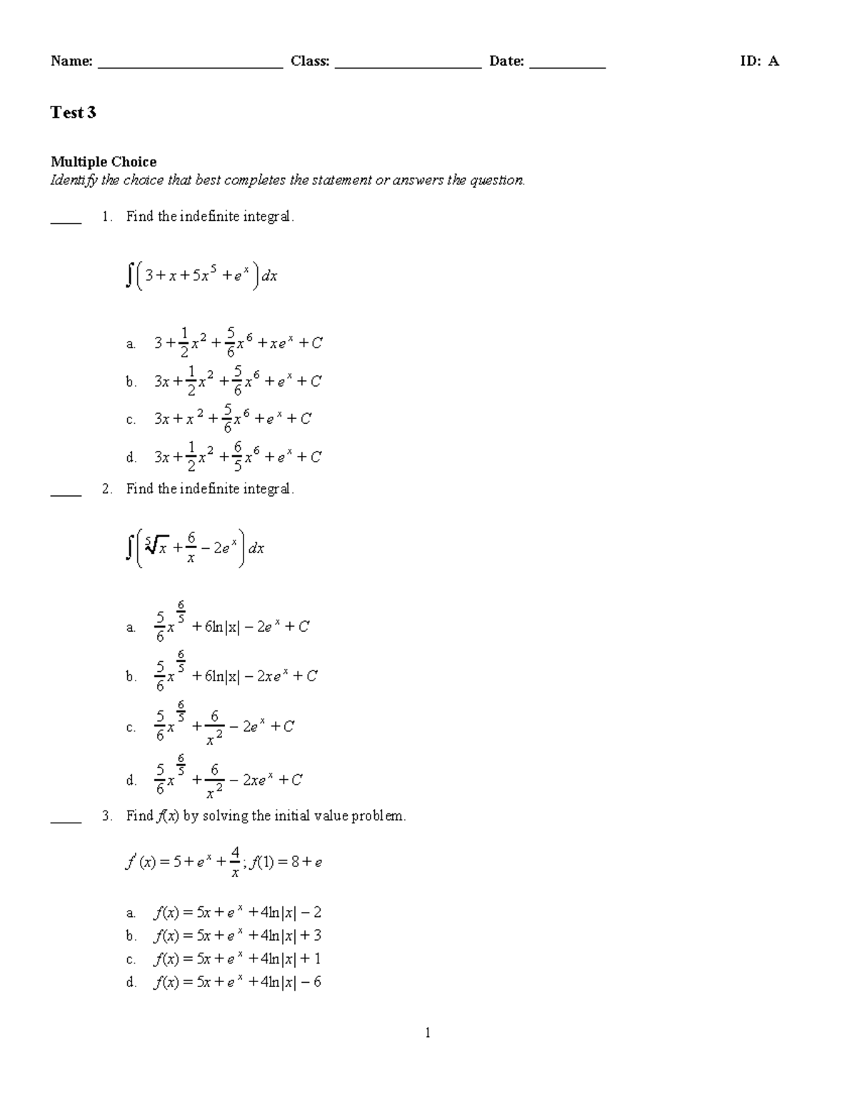 Revision 5 Integration Calculus of several variables - - Studocu