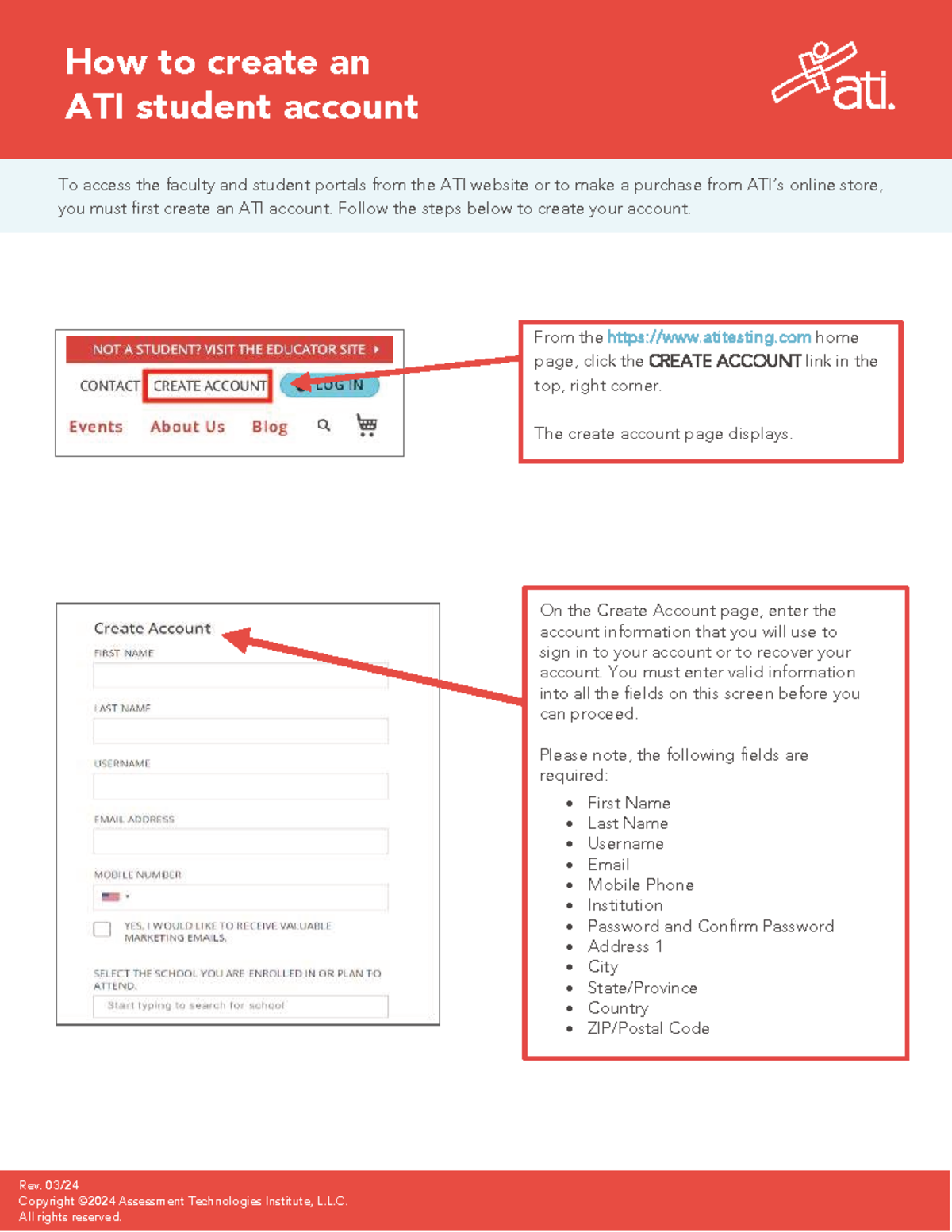 How to Create a New ATI Student Account 2024 - Studocu