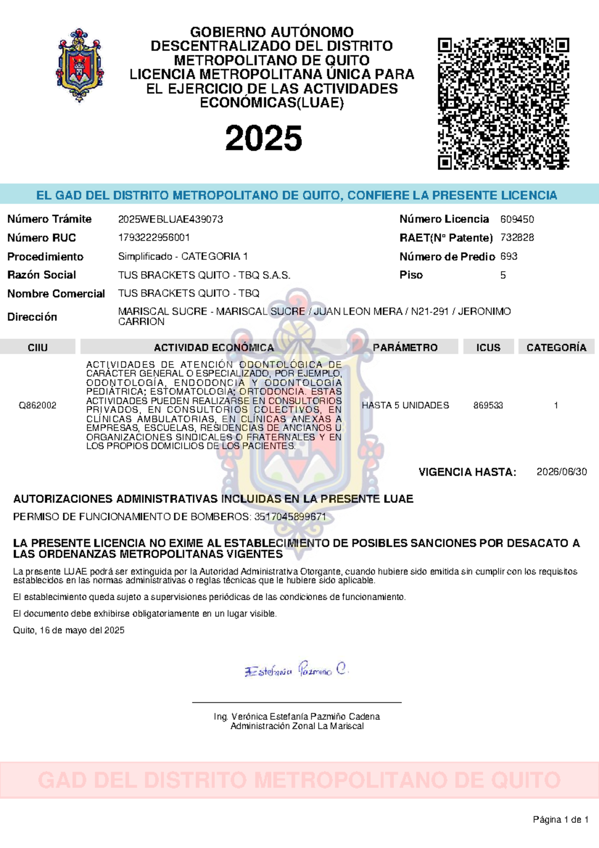 Licencia Metropolitana Única para Actividades Económicas - LUAE 2025 ...