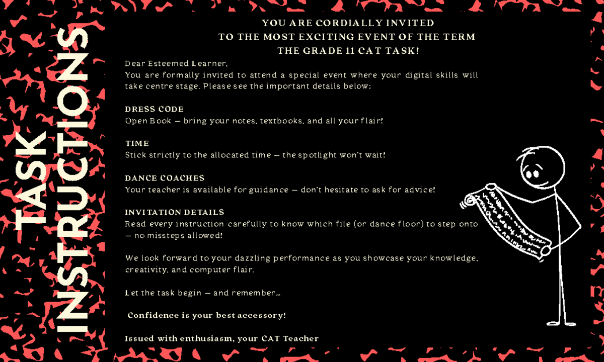 Grade 11 CAT T2 Practical Task 2025: Matric Farewell Planning Guide ...